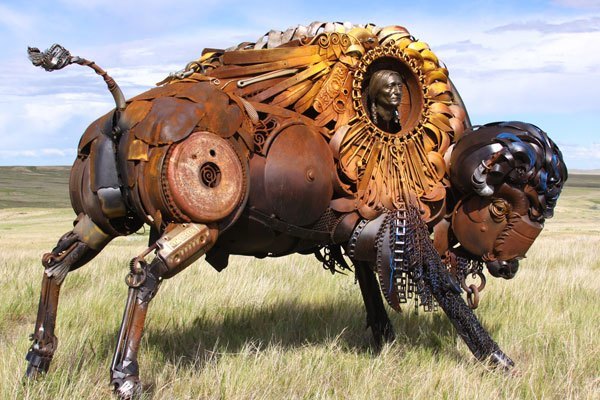 This Cowboy Transforms Scrap Metal into Incredible Sculptures