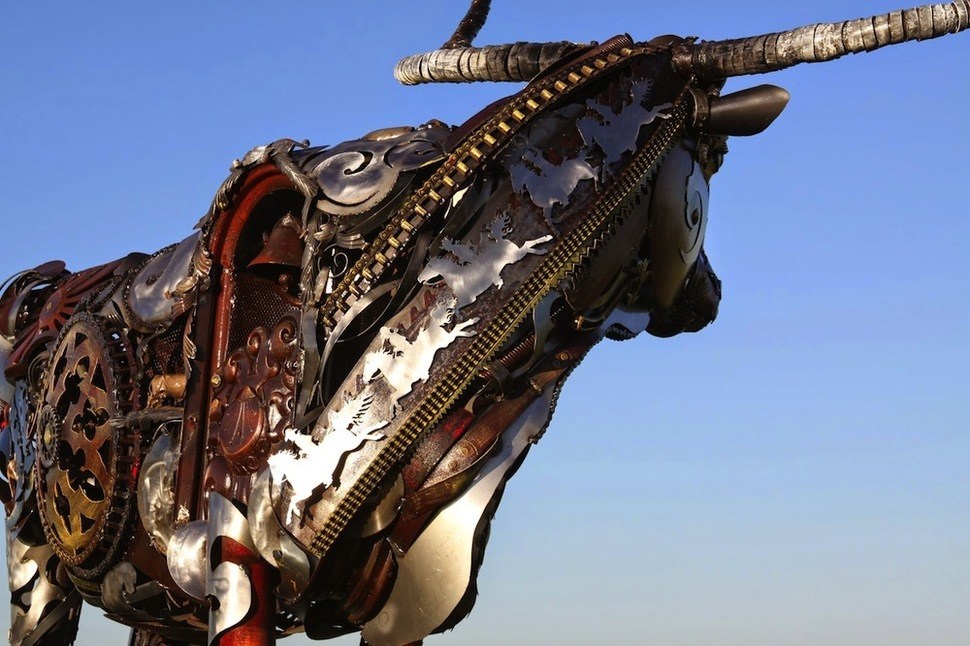 This Cowboy Transforms Scrap Metal into Incredible Sculptures