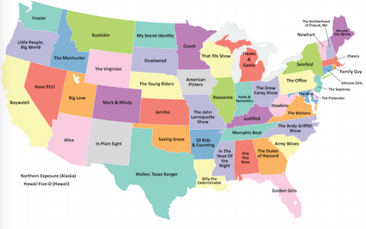 Map Shows Most Popular TV Show Set in Every State