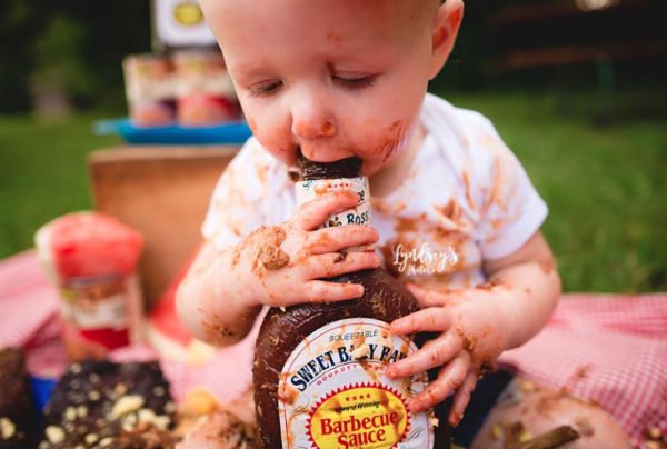 BBQ Birthday Photo Shoot from Adorable Baby Will Brighten Your Day