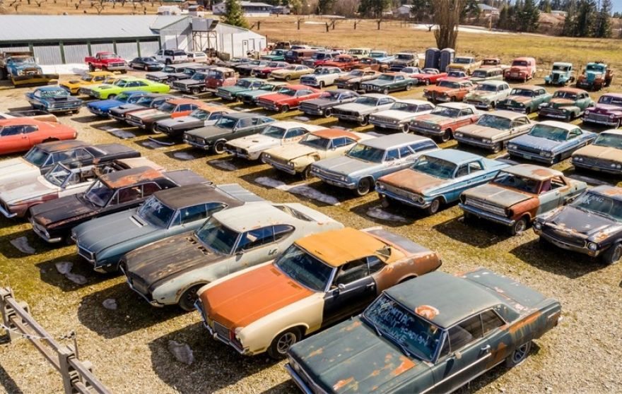 This Acre Full of Classic Cars Could Be Yours for $1 Million