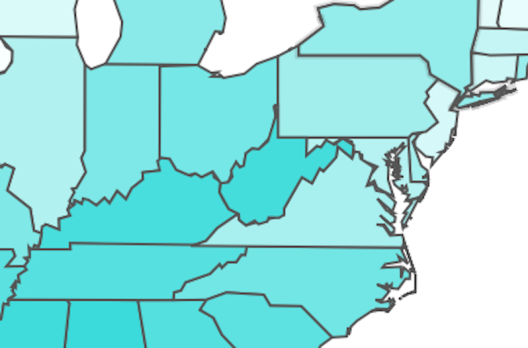 Map Shows Which States Are the Most Stressed