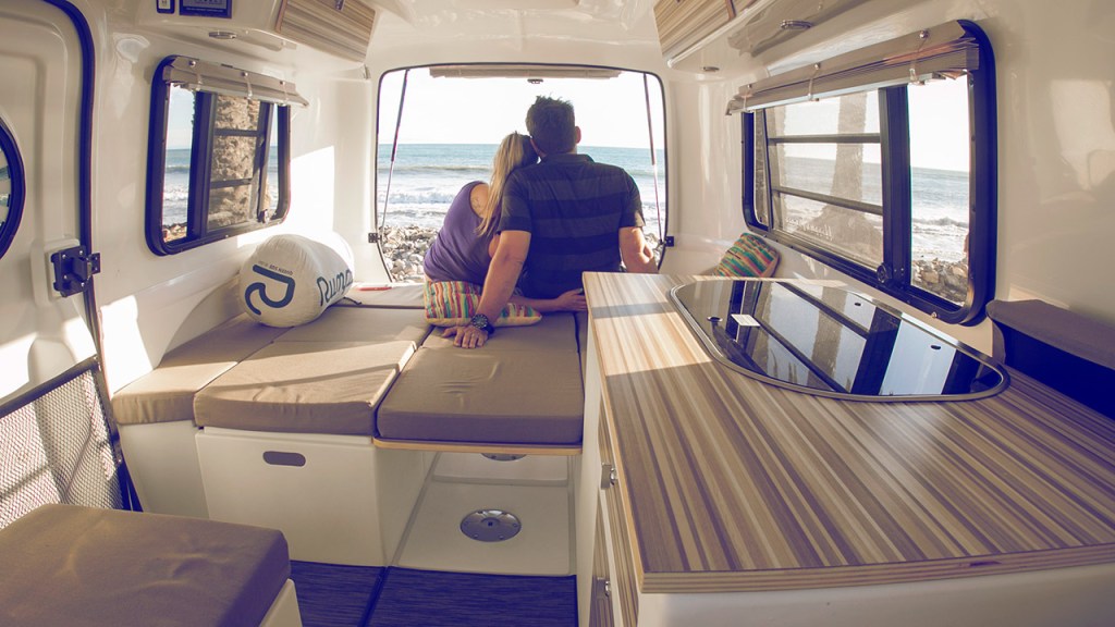 You Have to See Inside This Retro-Inspired Mini Camper Trailer