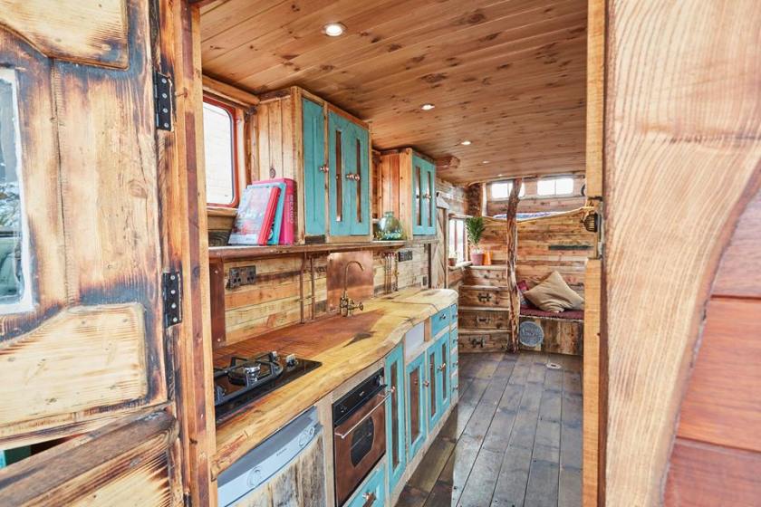 This Old Horse Trailer Was Converted into a Cozy and Rustic Tiny House
