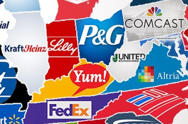Map Shows the Largest Company in Each State