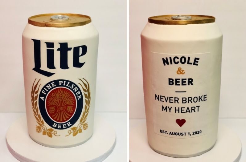 Luke Combs' Wedding Cake Adds Asterisk to 'Beer Never Broke My Heart'