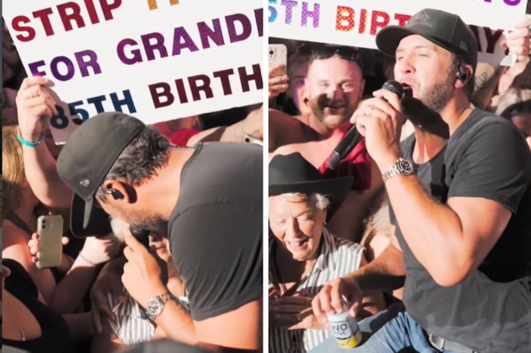 Luke Bryan Jumps Off Stage To Serenade 85-Year-Old Grandmother