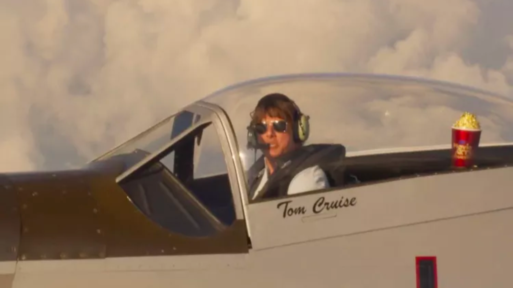 Tom Cruise Accepts 'Top Gun: Maverick' MTV Movie Award Flying Fighter Jet