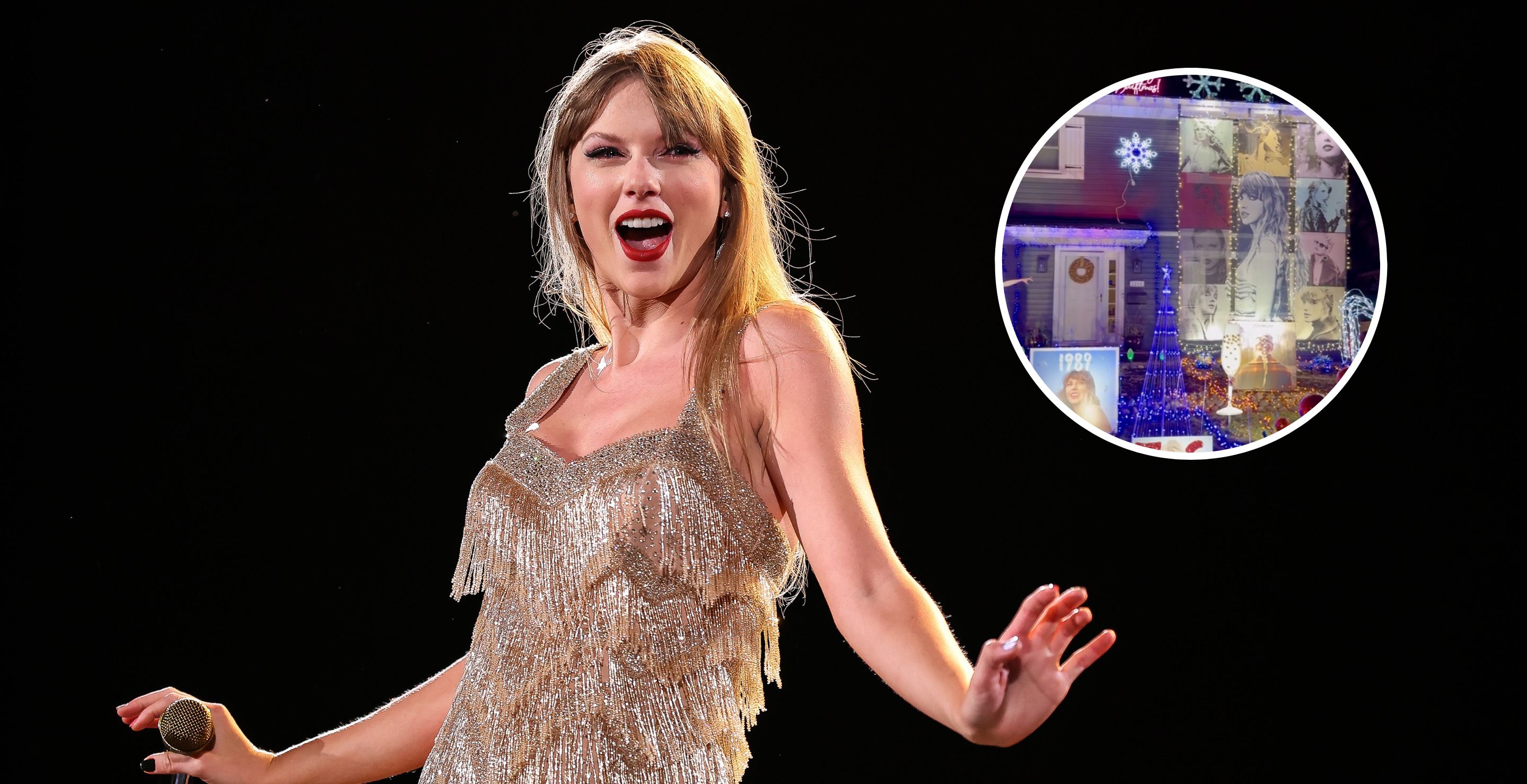 Fans Are Going Wild for This Taylor Swift Christmas Light Display