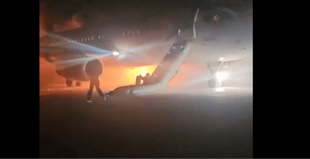 Terrifying Moment Families With Young Children Forced To Flee Burning ...