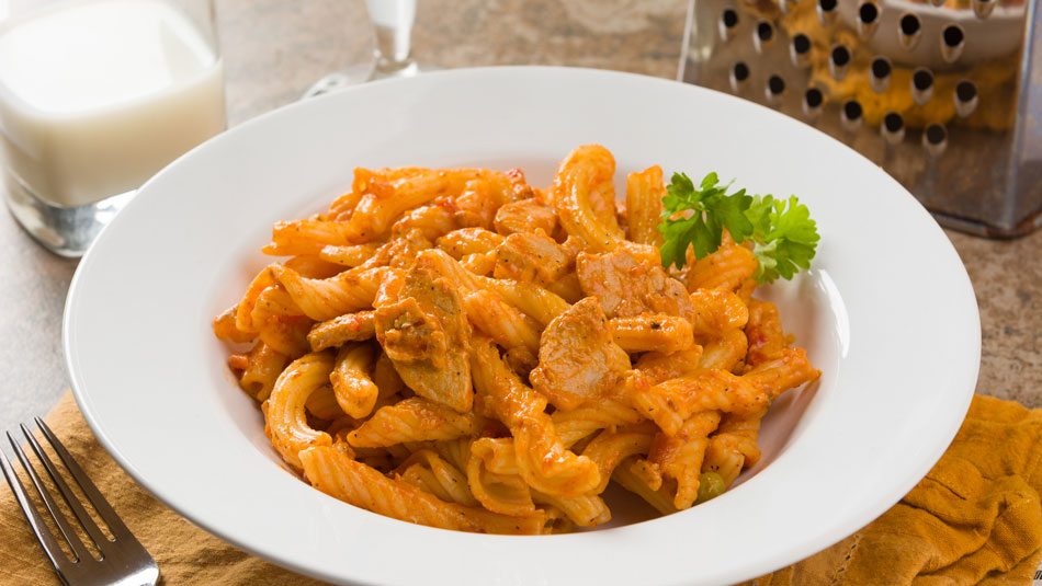 Chicken Torchietti with Cajun Alfredo Sauce