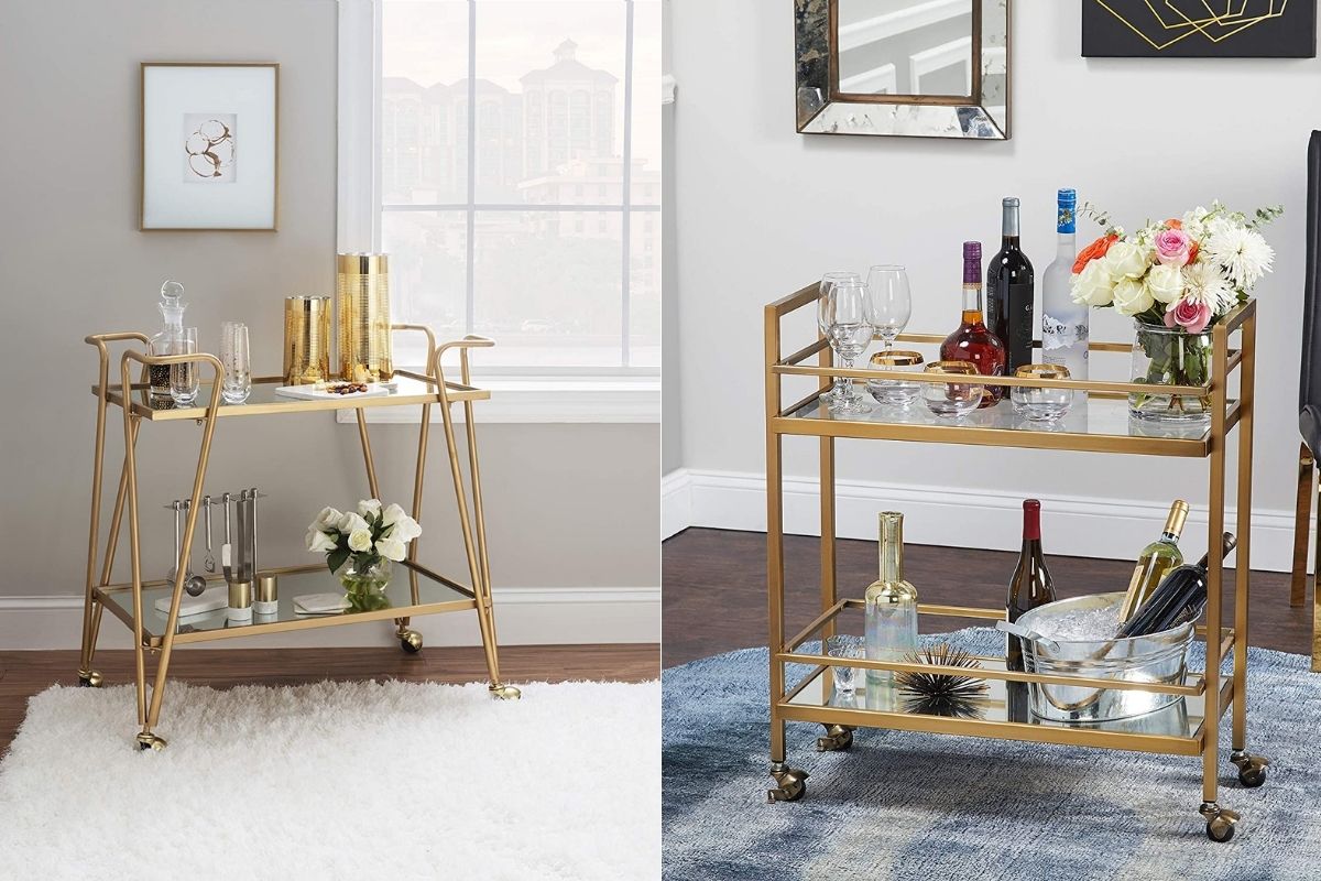 6 Best Gold Bar Carts of 2022: Great for Living Rooms & Even Bathrooms!