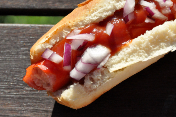 A Red Hot Dog Adds a Splash of Color To Your Backyard Cook Out